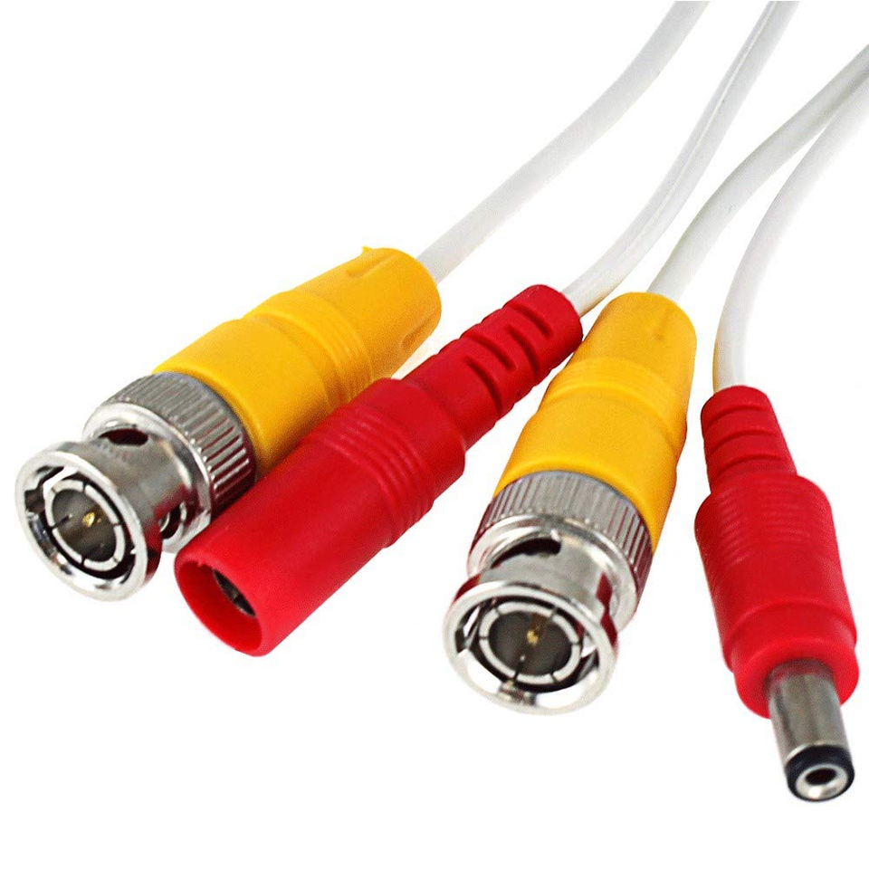 50 Feet BNC Video Power Cable BNC All-In-One Extension Security Camera ...
