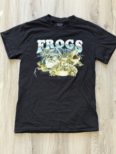Hot Topic Frog Tee, Black Size S, Got Funny Frogs Collage T-shirt | eBay