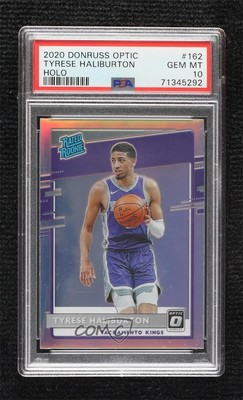2020-21 Donruss Optic Rated Holo Prizm Tyrese Haliburton PSA 10 GEM MT ...