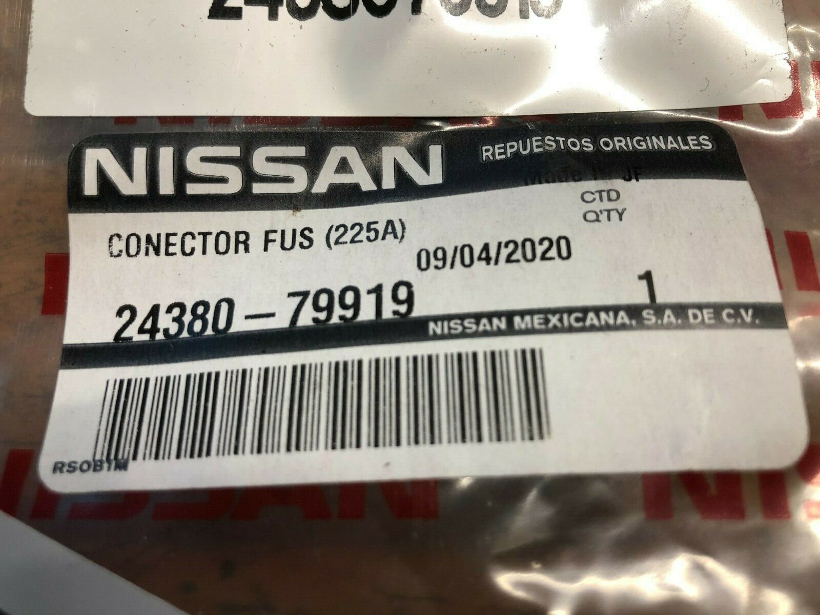 Genuine OEM Nissan 2438079919 24380-79919 225amp Fusible Link W Nut for ...