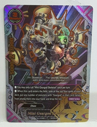 Bushiroad Futur Carte Buddyfight Mini Geargod Squelette S-BT02A-SP ...