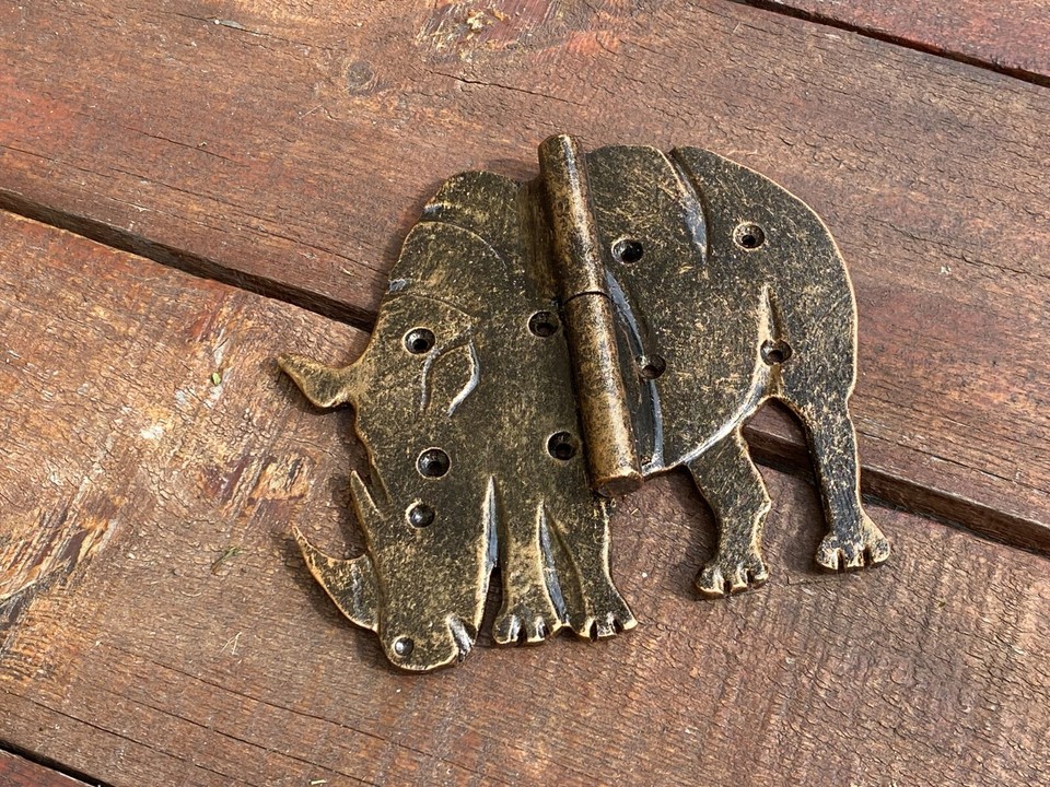 Animal Hinge Rhino Hardware Door Handle Zoo Lock Blacksmith Hand Forged ...