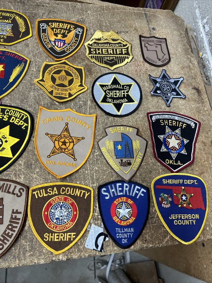 *RARE* Oklahoma State County Police Sheriff Patch Bundle Lot Collection ...