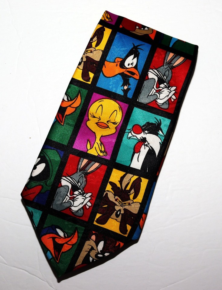 Vintage Looney Tunes Stamp Collection Neck Tie 1997 USPS Character Tie ...