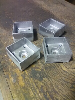 Post Base,Anchored 4x4 Heavy Cast Aluminum MADE IN THE USA ( 4 COUNT ...