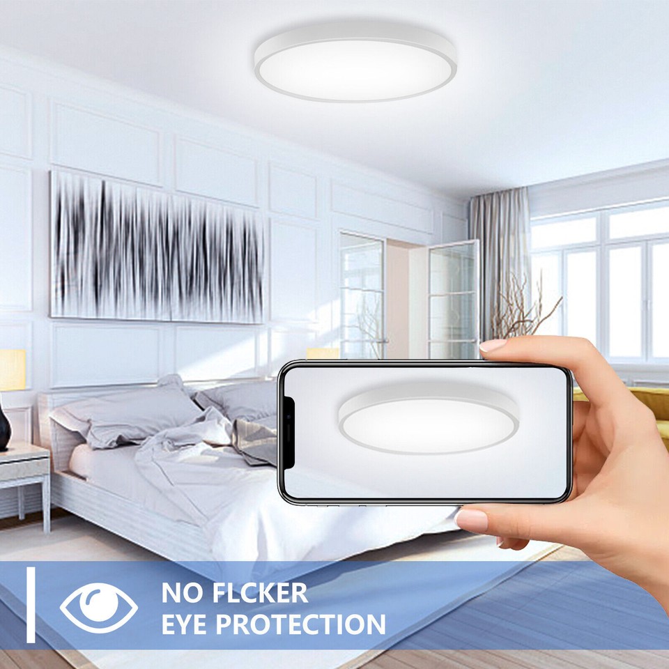 12-60W LED Deckenlampe Deckenleuchte Bad Schlafzimmer Lampe Küche Flur ...