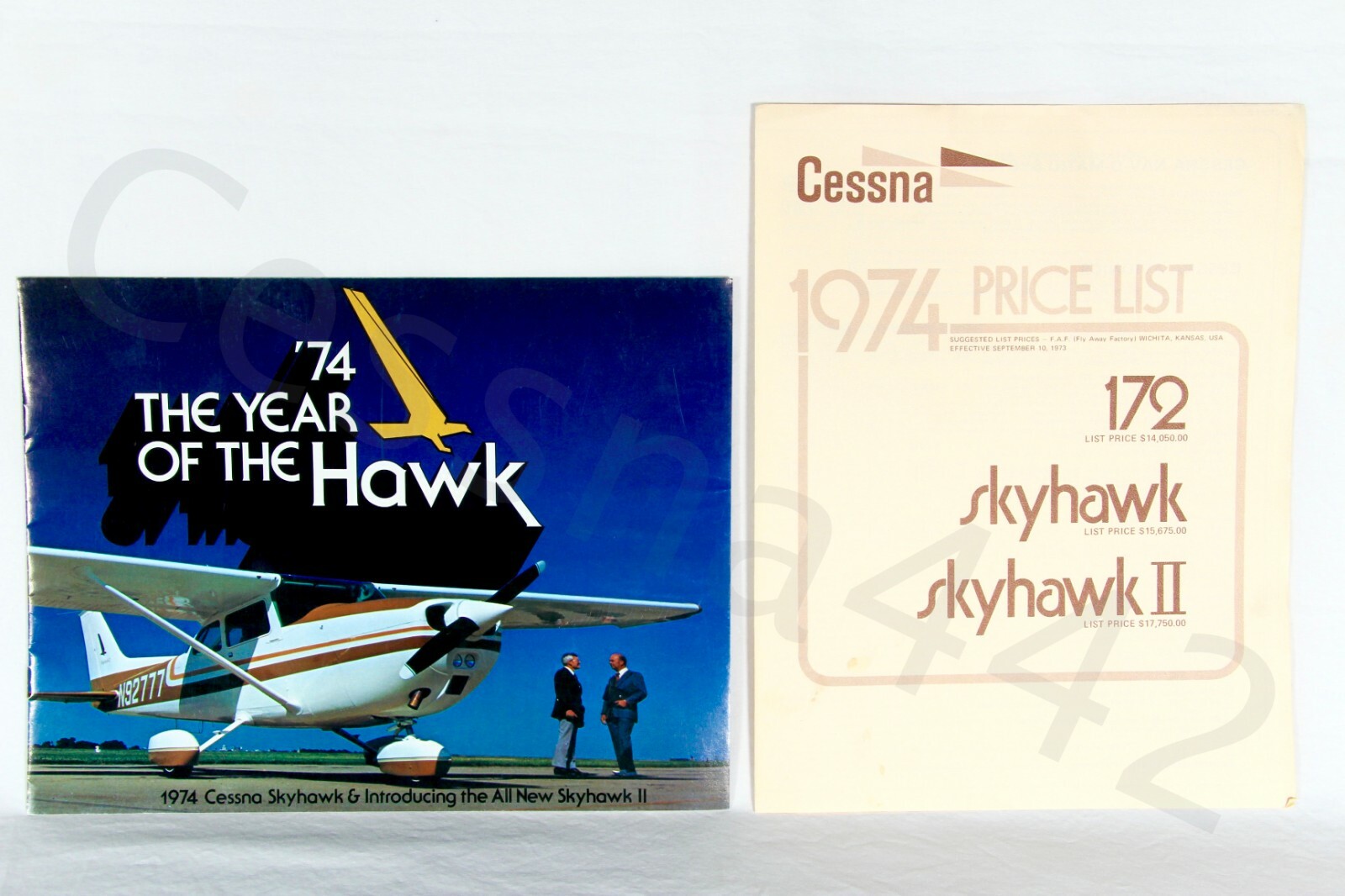 CESSNA 1974 Factory OEM SKYHAWK II Brochure Price List Vintage 10 Pages ...