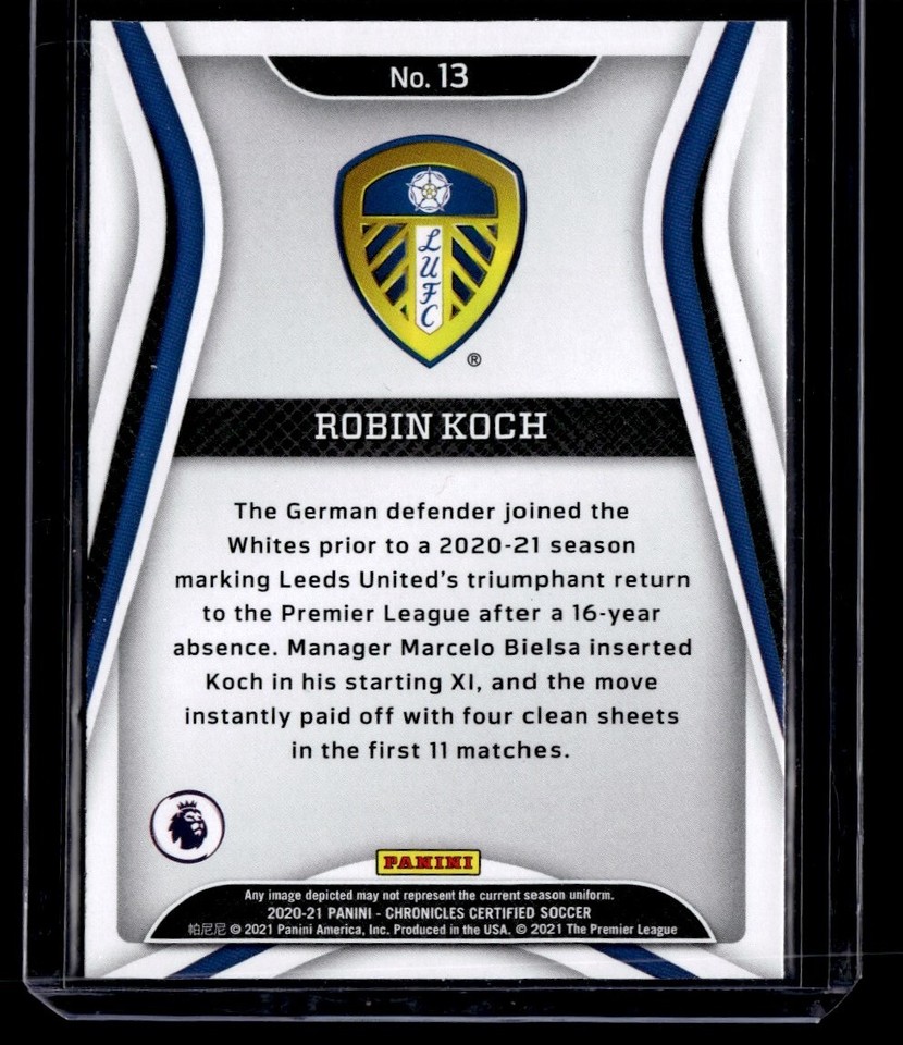 2021 Panini Chronicles Certified Purple Astro Robin Koch | eBay