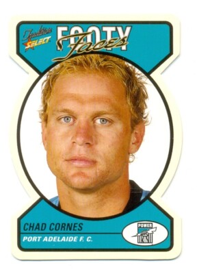 2005 Select AFL Tradition Footy Faces Die-Cut FF104 Chad Cornes - Port ...