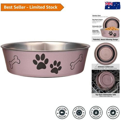 Durable Stainless Steel Bella Bowl - Large No Spill Dog Food & Water ...