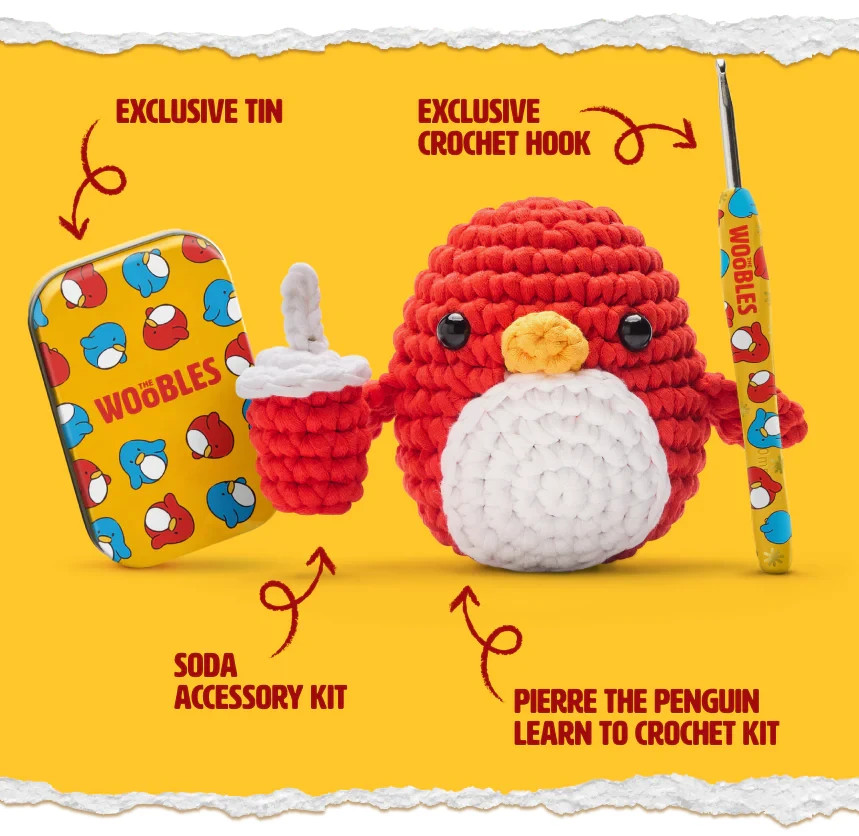 The Woobles Red Pierre Penguin Crochet Kit LE (1 Of 12,000) McDonald’s ...