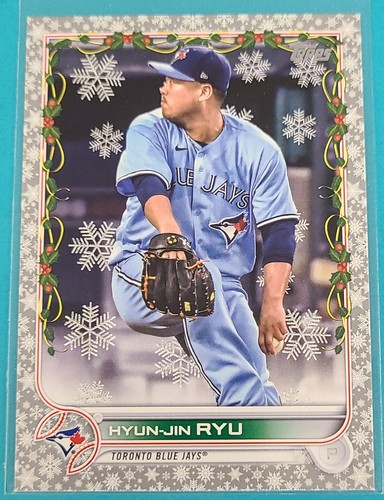 2022 Topps Holiday Metallic #HW152 Hyun-Jin Ryu Toronto Blue Jays Card ...