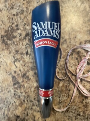 SAMUEL ADAMS BOSTON LAGER BEER TAP HANDLE CLEAR DARK BLUE 10 IN. SAM ...