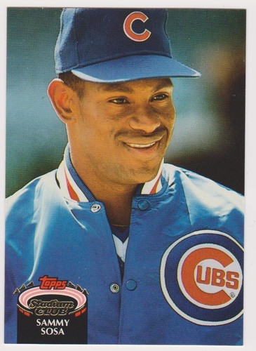 1992 Topps Stadium Club Sammy Sosa card #628 Chicago Cubs | eBay