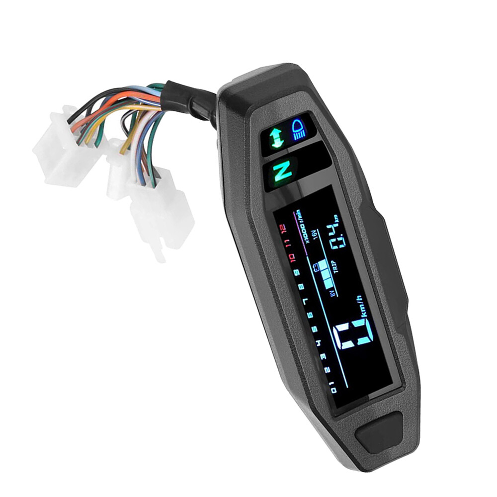 Mini Universal LCD Digital Motorcycle Meter Speedometer Digital Odo ...