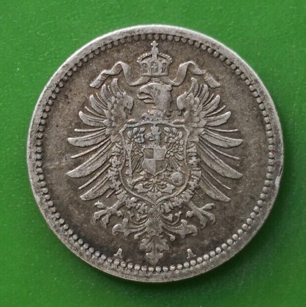 1875 Germany Silver 50 Pfenning Coin #1927c | eBay