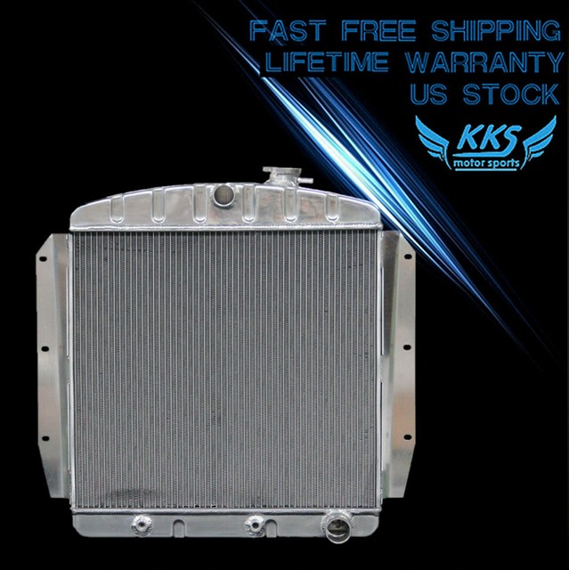 POLISHED KKS 3 ROWS RADIATOR FOR 1955 1956 1957 1958 1959 CHEVY TRUCK ...