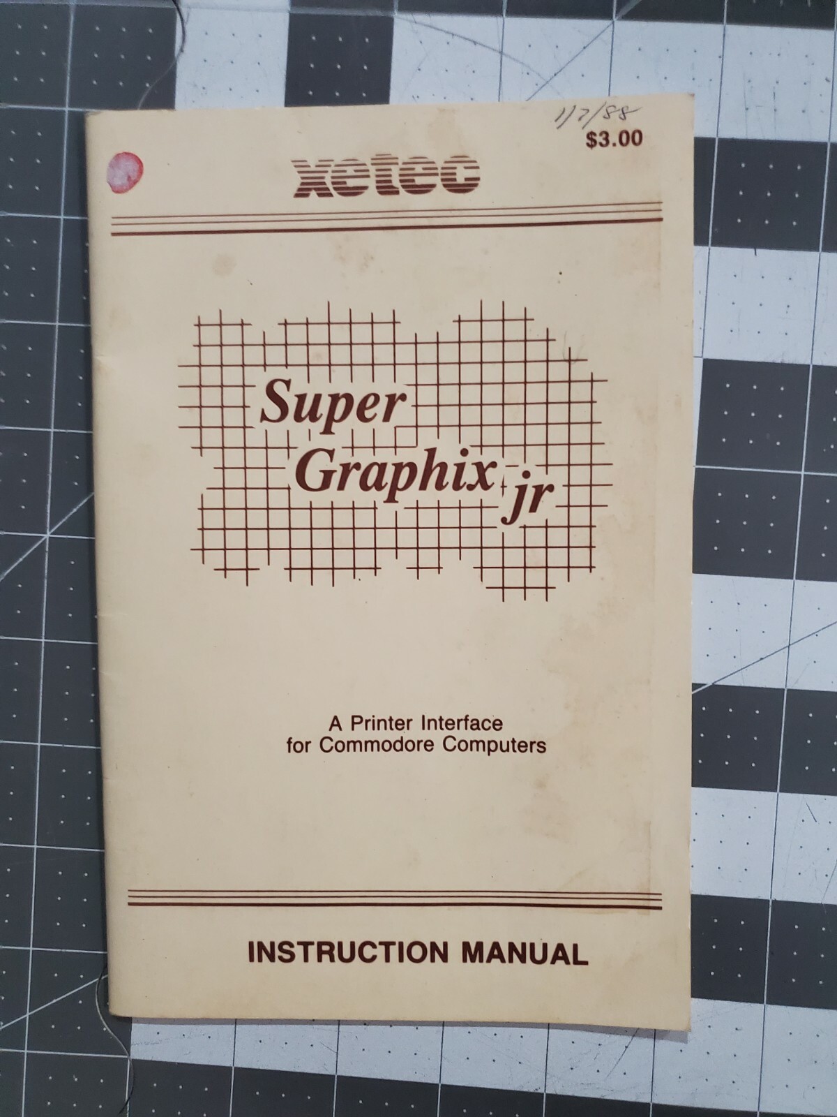 Vintage Xetec Super Graphix Jr. Instruction Manual for Commodore | eBay
