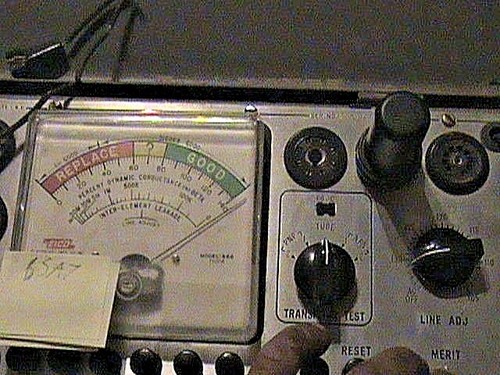 6SA7 Raytheon Pre-war WWII amplifier Valves Photos of testing good NOS ...