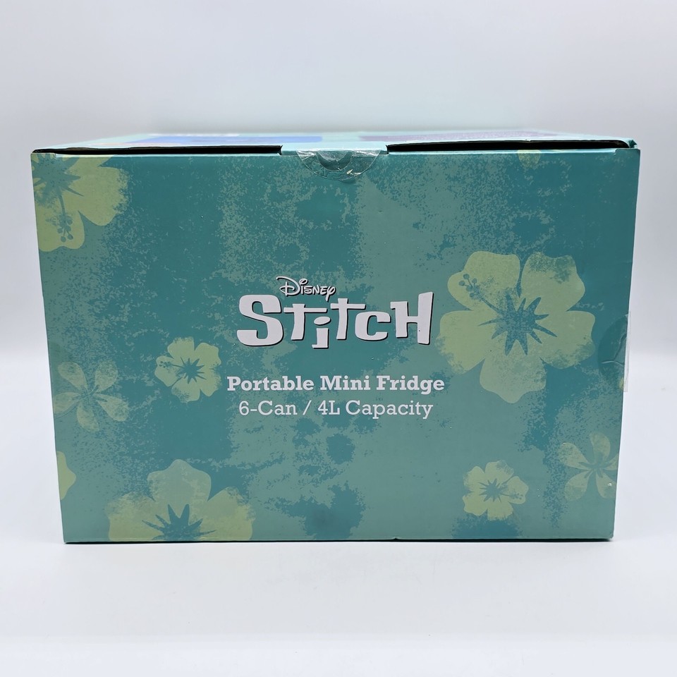 Disney Stitch Portable Compact 6 Can Thermoelectric Cooling Mini Fridge ...