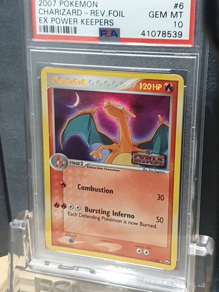 2007 Pokemon Ex Power Keepers - Charizard 6/108 Reverse Holo PSA 10 ...