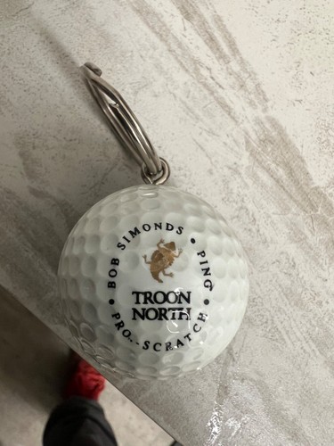VINTAGE PING WHITE BLACK GOLD BOB SIMONDS TROON LOGO KEYCHAIN GOLF BALL Rare | eBay