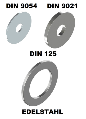 Unterlegscheiben Karosseriescheiben Beilagscheiben Edelstahl A2DIN 125 ...