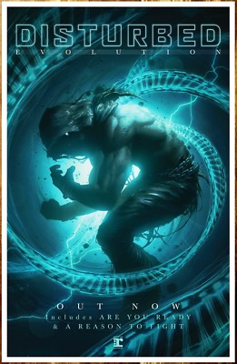 DISTURBED Evolution Ltd Ed New RARE Tour Poster +FREE Metal Hard Rock ...