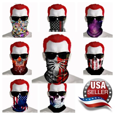 Eagle US Flag Multi-Scarf Face Mask Bandana Balaclava Seamless US ...