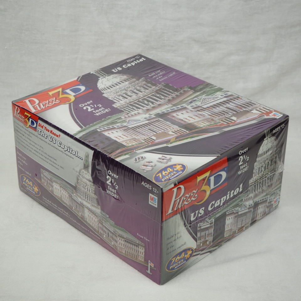 US Capitol Puzz 3D Puzzle 2005 Milton Bradley 764 Pieces - NIB - Sealed ...