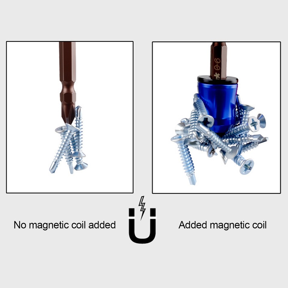 Magnet 6.35mm Screwdriver Head Bit Magnetic Ring Screws Drill Strong ...