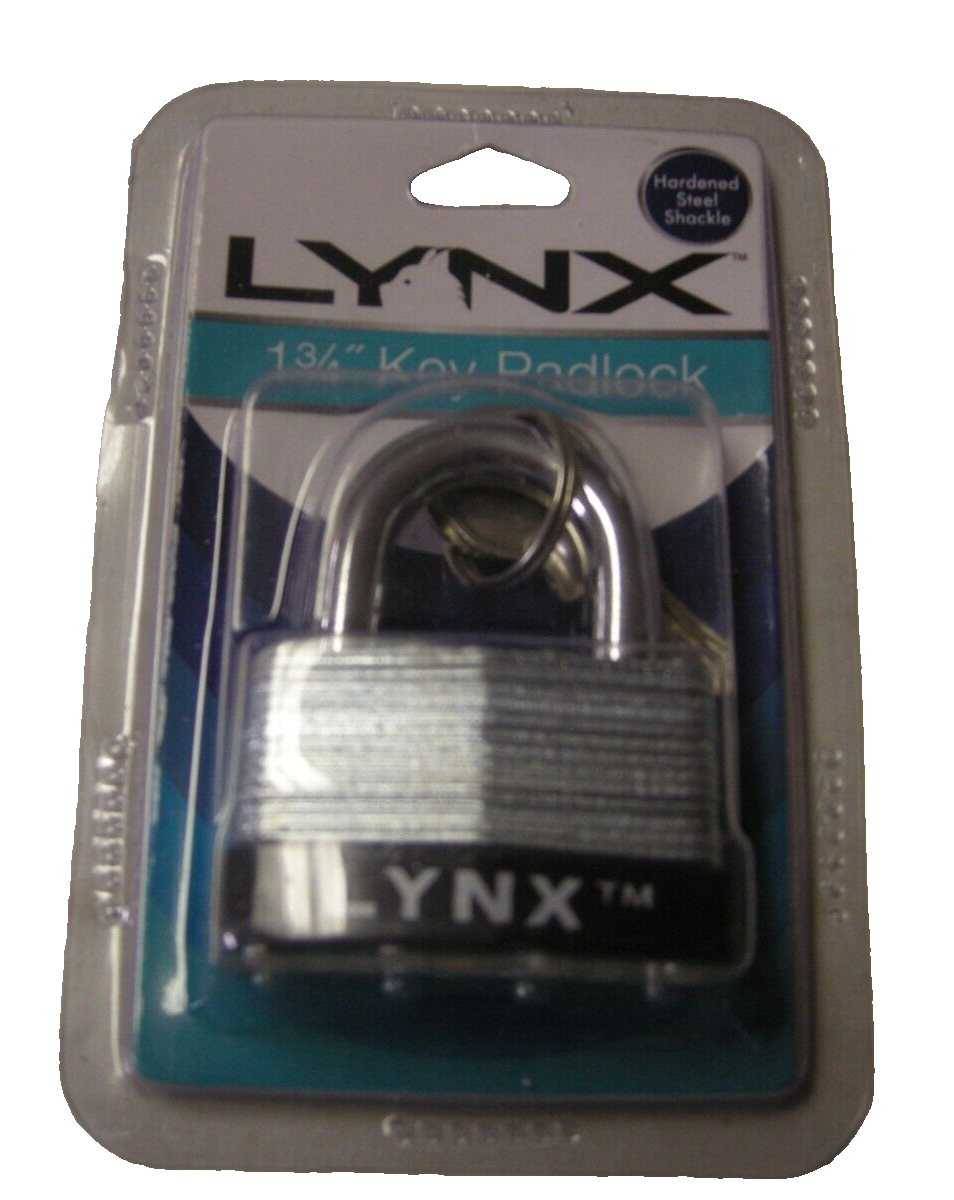 Lynx Key Padlock Hardened Steel Shackle, 1-3/4", #15027, Brand New | eBay