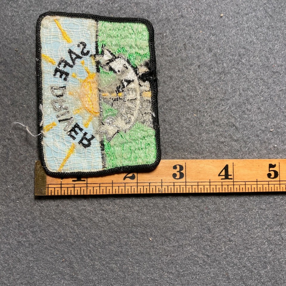 Vintage Safe Driver 3 Years Road Sun Patch Trucking Trucker Freight L7 ...