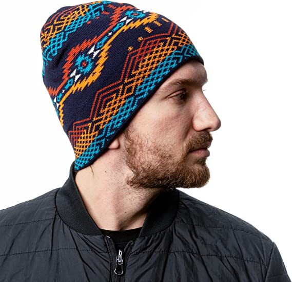 Native American Indian Navajo Print Knit Beanie Hat-173 | eBay