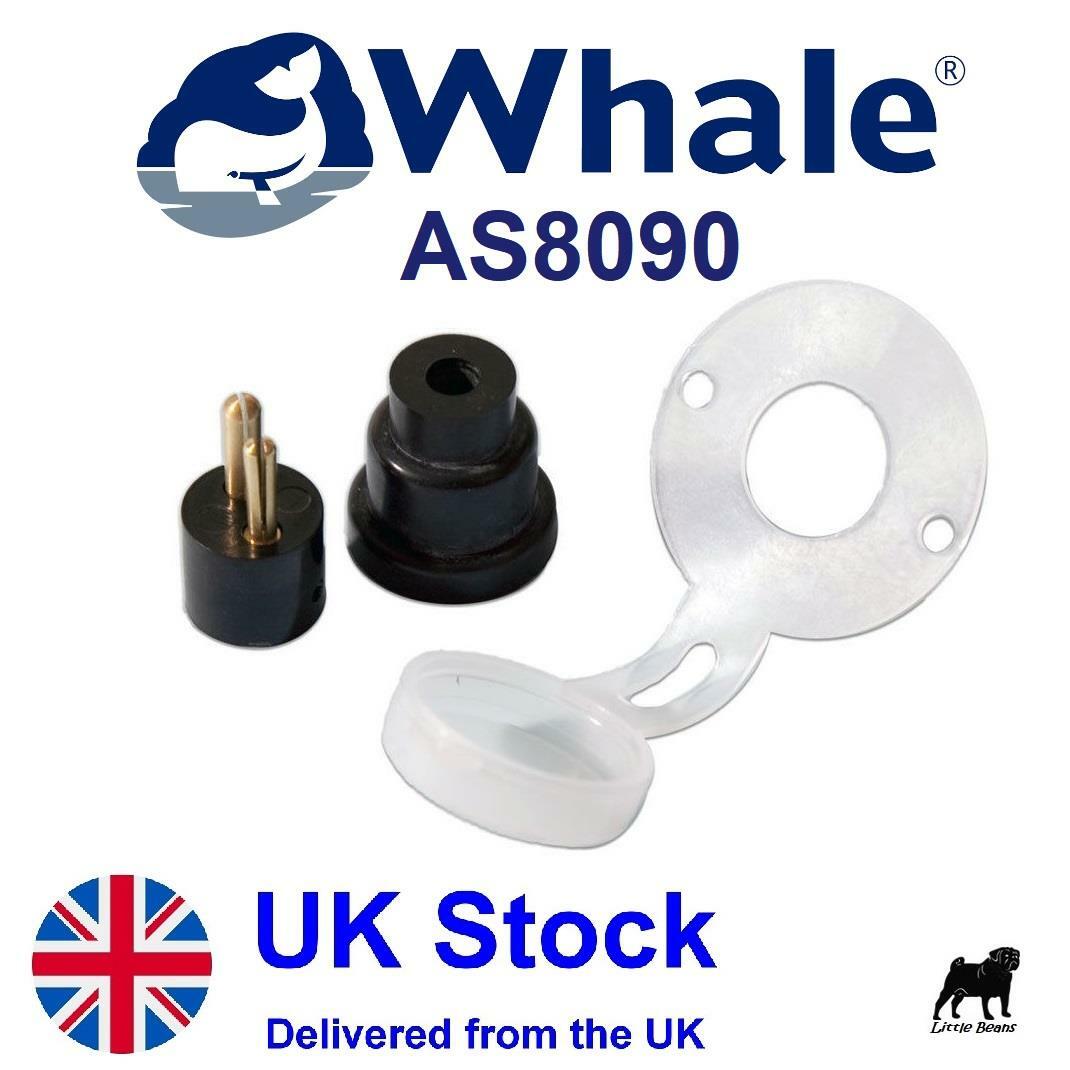 WHALE Superfill 80 12v 2 Pin Plug & Gasket Male Socket Pump Power ...
