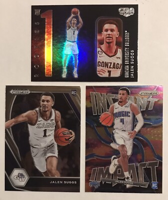 3 Card Lot Jalen Suggs 2021 Panini Chronicles Draft Picks, Prizm, Gala ...
