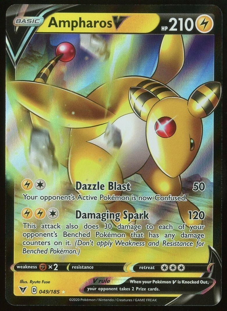 Ampharos V 049/185 Ultra Rare - 2020 Pokemon Vivid Voltage NM | eBay