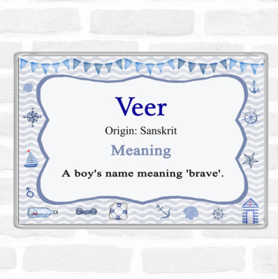 Veer Name Meaning Jumbo Fridge Magnet Nautical | eBay UK