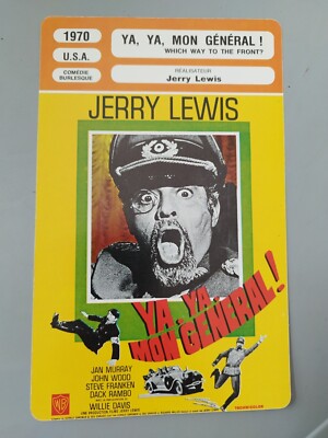 FICHE VINTAGE FILM MONSIEUR CINEMA YA Ya Mon Général JERRY LEWIS 1970 ...