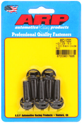 Arp 652-1000 3/8-16 X 1.000 hex black oxide bolts | eBay