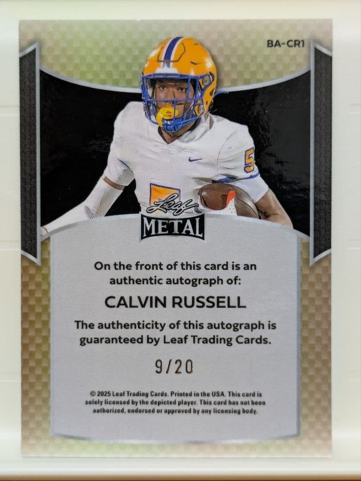 Calvin Russell autograph auto 9/20 football | eBay UK
