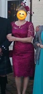 Beautiful Jacques Vert dress, bag and fascinator, Mother of the bride ...