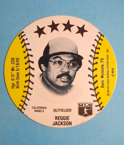 1982 MSA On Deck Cookies Disc Reggie Jackson California Angels ⚾ | eBay