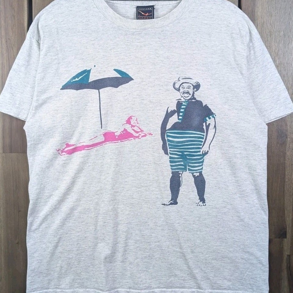 Jantzen Sport Vintage 90s Swimwear Surf Art Colorful Promo Funny T ...
