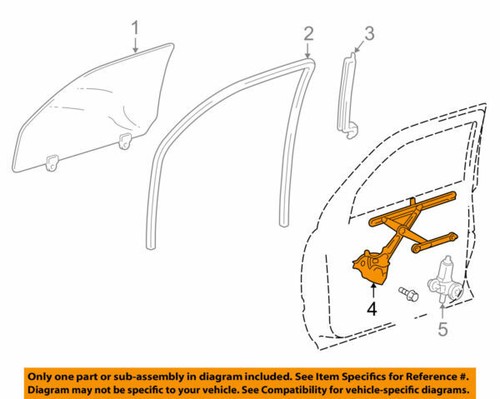 69802-60080 Toyota Regulator sub-assy, front door window, lh 6980260080 ...