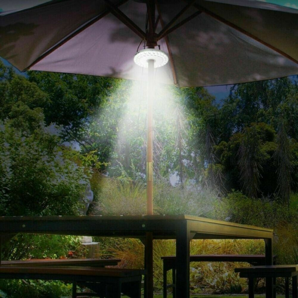 3 Brightness Mode Garden 48 LEDs Lamp Parasol Lights Patio Umbrella ...