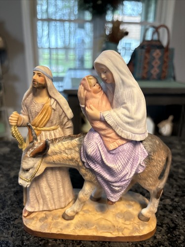 Home interior figurines homco masterpiece Jesus “ Flight Into Egypt ...