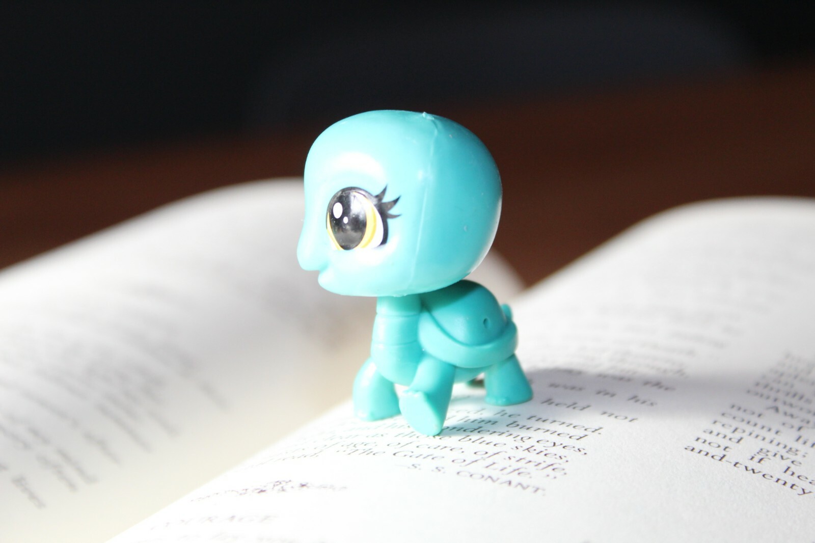 {Littlest Pet Shop} LPS #73 PC-73 ULTRA RARE Aqua Turtle Yellow Eyes ...