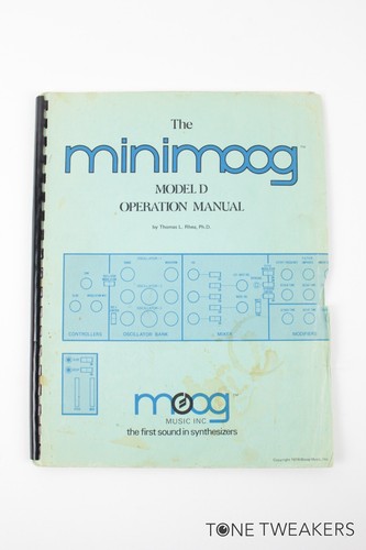 MOOG MINIMOOG OWNERS MANUAL Synthesizer Model D mini book VINTAGE SYNTH ...