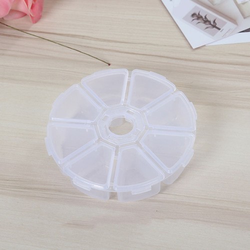 Detachable Storage Box Accessories 8 Slots Adjustable Clear Case Craft ...